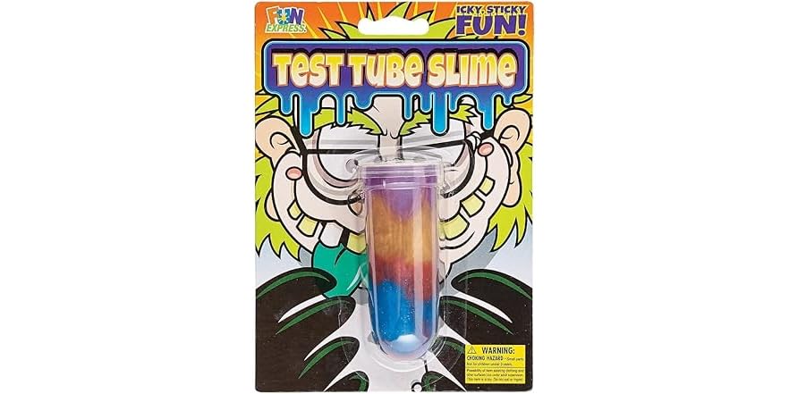 Assorted Metallic Rainbow Slime Test Tubes 6 Sets