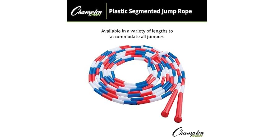 Champion Sports Classic Plastic Beaded Jump Ropes