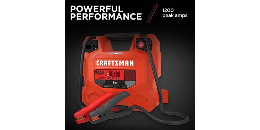 CRAFTSMAN Jump Starter 1000 Peak Amp (Open Box)