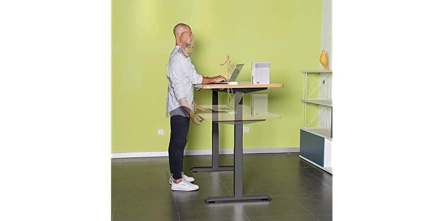 Fromann Electric 3 Tier Legs Dual Motor Desk Base Black