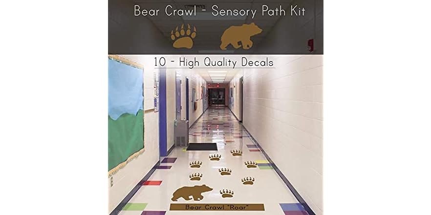 Deluxe School and Classroom Sensory Path Kit with 65 Vinyl Decals