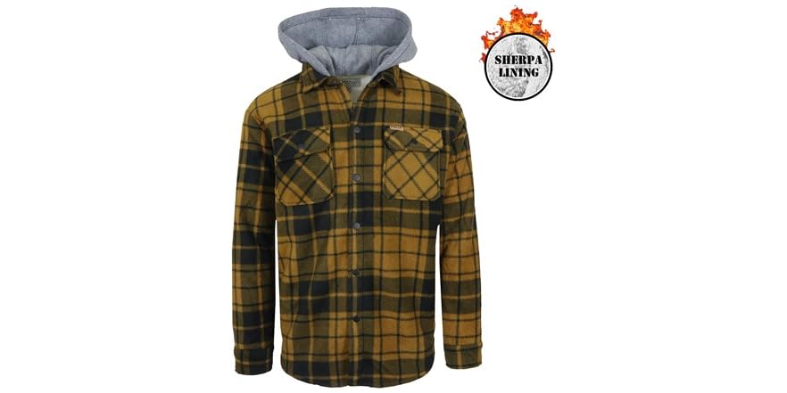 MATIX Men’s Hooded Flannel Shacket