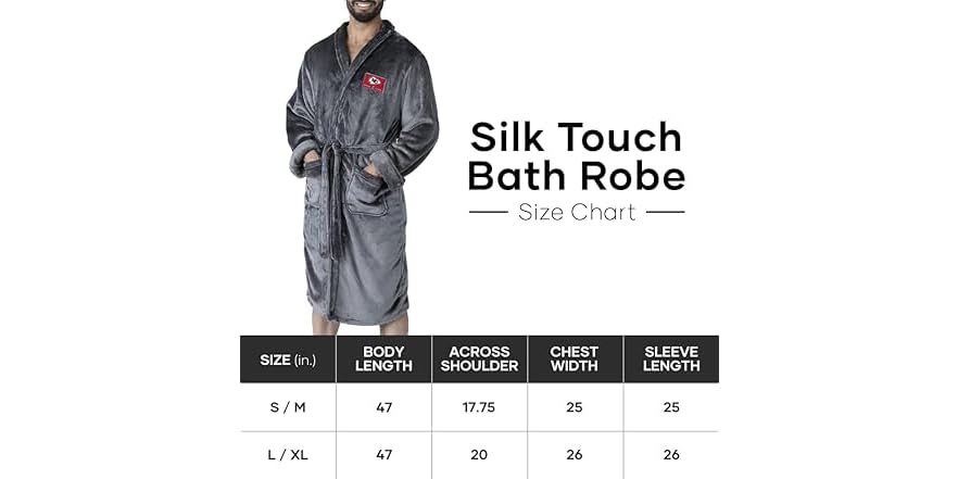 NFL Kansas Chiefs Champions Robe L/XL