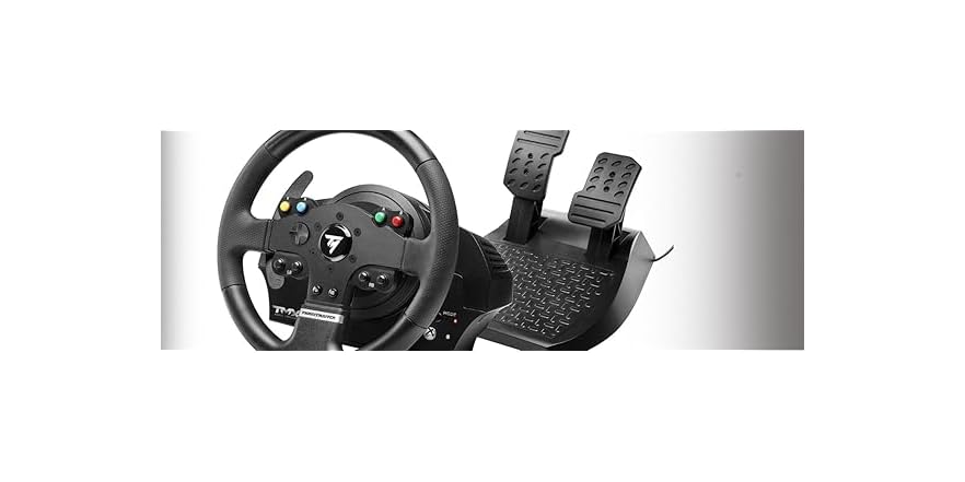 (NEW) ThrustMaster TMX Racing Wheel w/ force feedback & racing pedals ...
