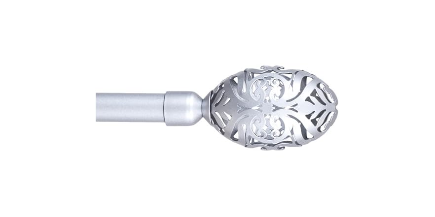 3/4" Scroll Curtain Rod 48"-86"-4 Colors