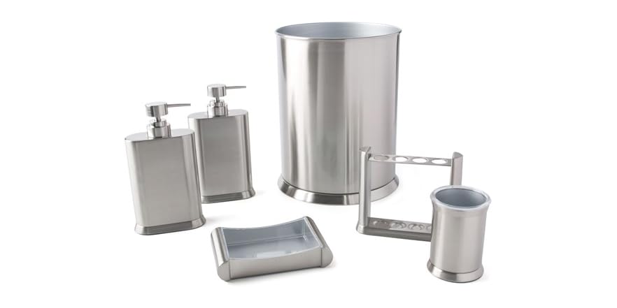 Arc Brushed Nickel 6-Piece Bath Set