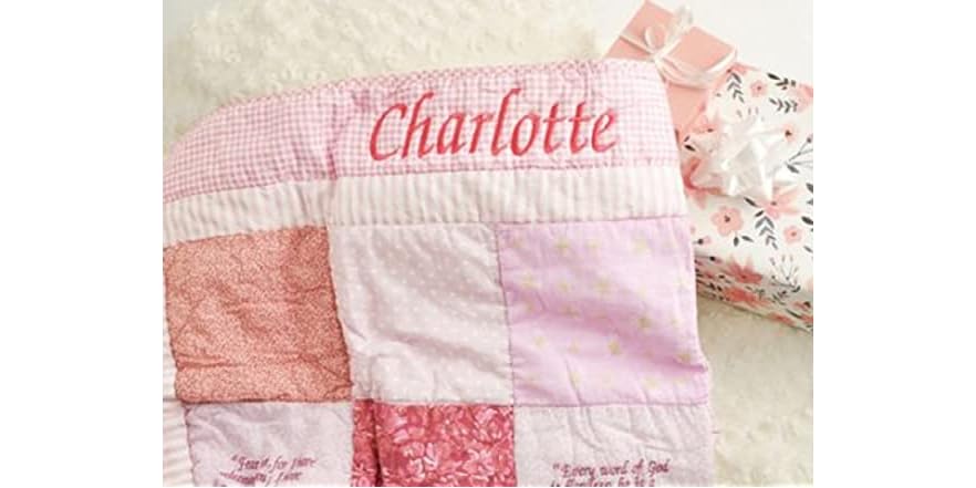 Personalized Embroidered Scripture Quilt
