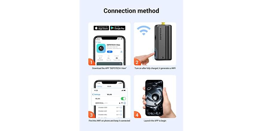 DEPSTECH Dual Lens Wireless Endoscope