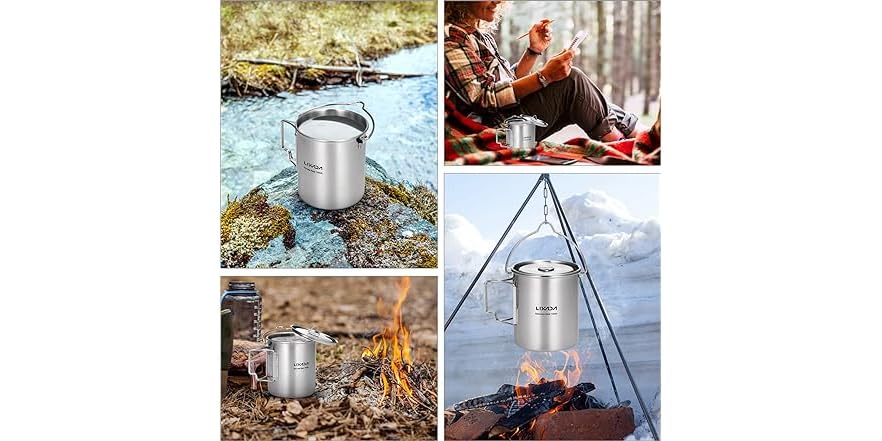 750ml Stainless Steel Camping Cup Pot