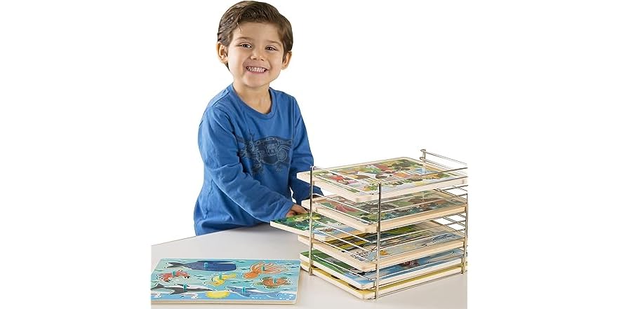 Melissa and Doug Puzzle Storage Rack