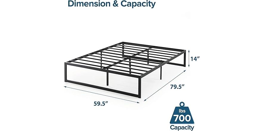 ZINUS Metal Platform Bed Frame, Queen