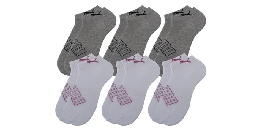 Puma Women's Socks, 6 Pairs (3 Colors)
