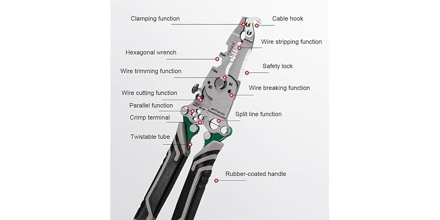 Generic 18 in 1 Foldable Wire Stripper