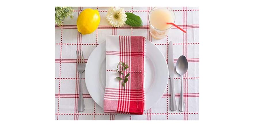 DII Color Pop Plaid 100% Cotton Table…