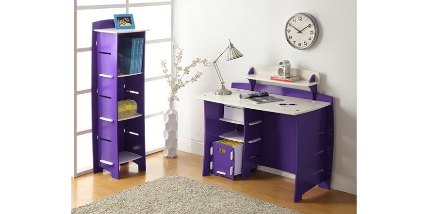 Purple & White 3-Shelf Bookcase - Kids & Toys