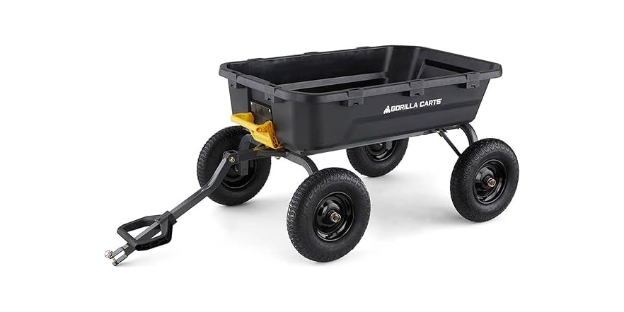 Gorilla Carts 12 Cubic Foot Poly Yard Dump Cart