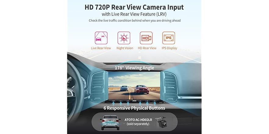 ATOTO A6PF Android Double-DINCar Stereo Navigation, GPS (Open Box)