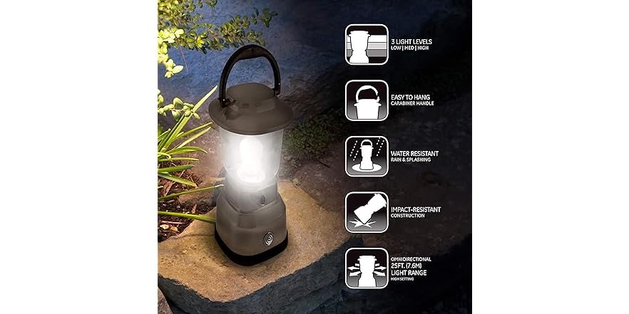 Enbrighten LED Mini Lantern, Battery Operated, Bronze