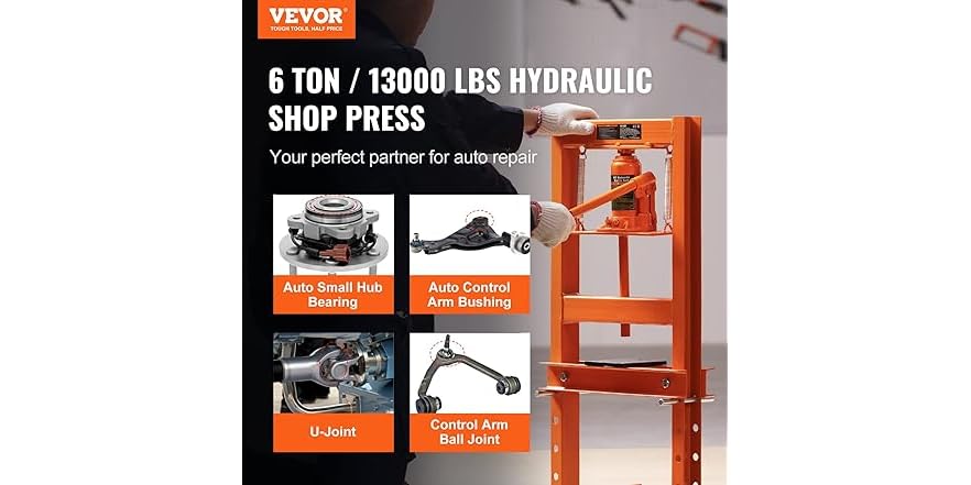 VEVOR Hydraulic 6 Ton H-Frame Garage Flo