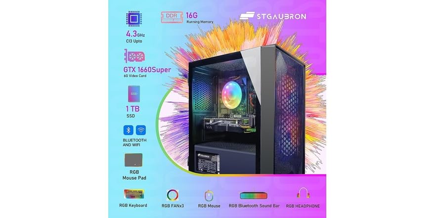 STGAubron Gaming PC (i3-10100F GTX 1660 S)