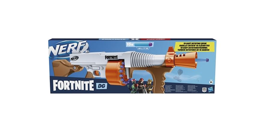 Nerf Fortnite DG Dart Blaster – 15-Dart Rotating Drum