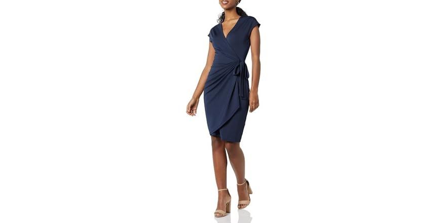 Amazon Essentials Womens Cap Sleeve Wrap Dress