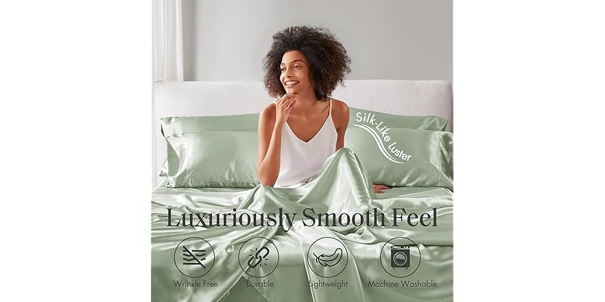 Madison Park Satin Sheet Set Cal King