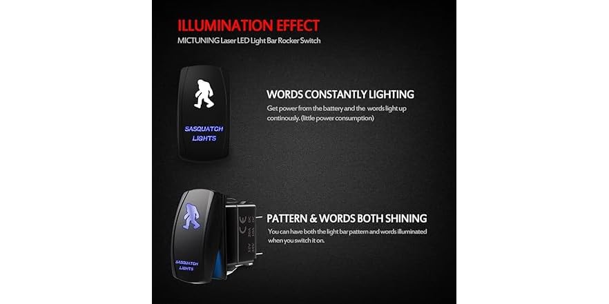 MicTuning Laser On-Off Rocker Switch