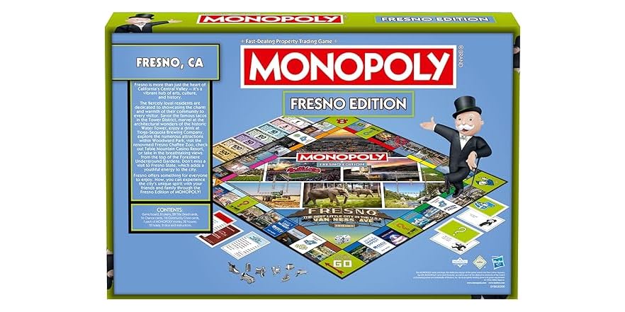 Top Trumps Monopoly Board Game Fresno CA Edition : 2-6 P