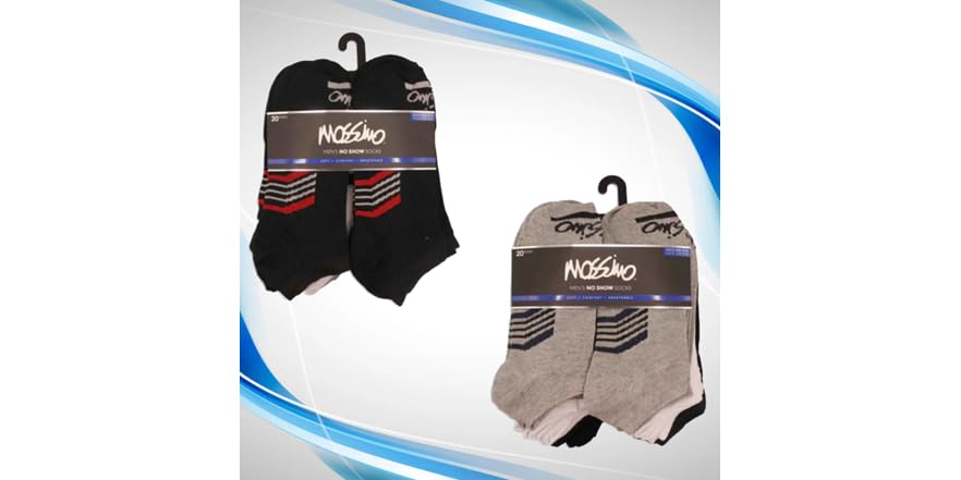 20-Pairs Mossimo No Show Socks
