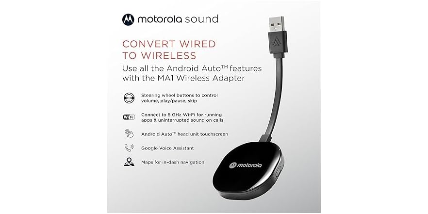MOTOROLA MA1 Motorola MA1 Wireless Android Auto Car (Open Box)