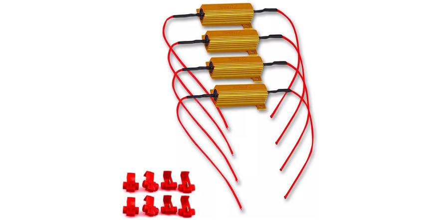 Zone Tech 50W 6Ohm LED Load Resistors - 4 or 8pk