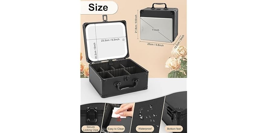 TanTo Makeup Box with LED Mirror