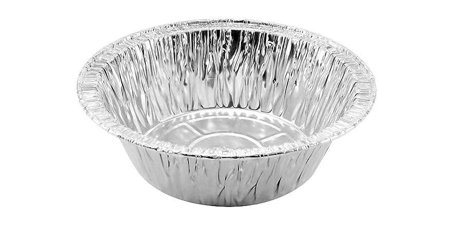 Disposable Aluminum 5 3/4" Extra Deep Meat/Pot Pie Pan #2400 (50)