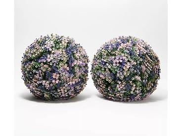 (2) Wicker Park Faux Flower Spheres (Choose Color)