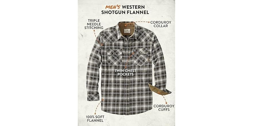 Legendary Whitetails Men's Western Flannel