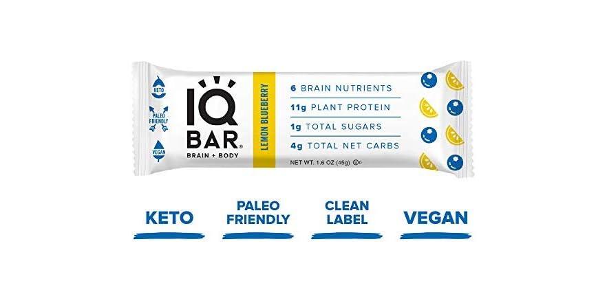 IQ BAR Brain + Body Bars, 12 Count