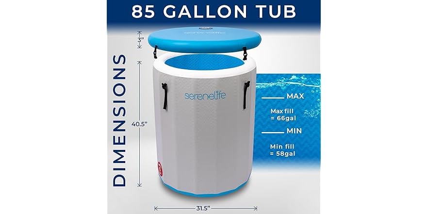 SereneLife Inflatable Cold Plunge Tub