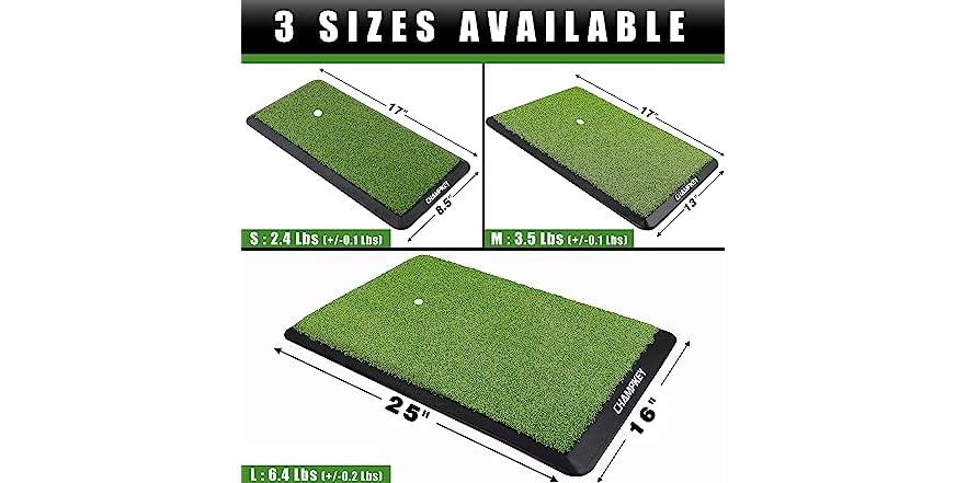 CHAMPKEY Premium Turf Golf Hitting Mat