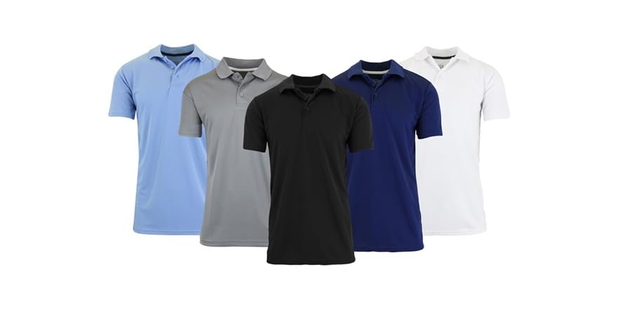 5Pk Mens S/S Performance Polo