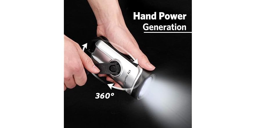 Hand Crank Solar Hiking Flashlight