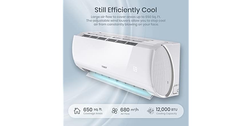 TOSOT 12000BTU Mini-Split AC & Heater 230V (Open Box)