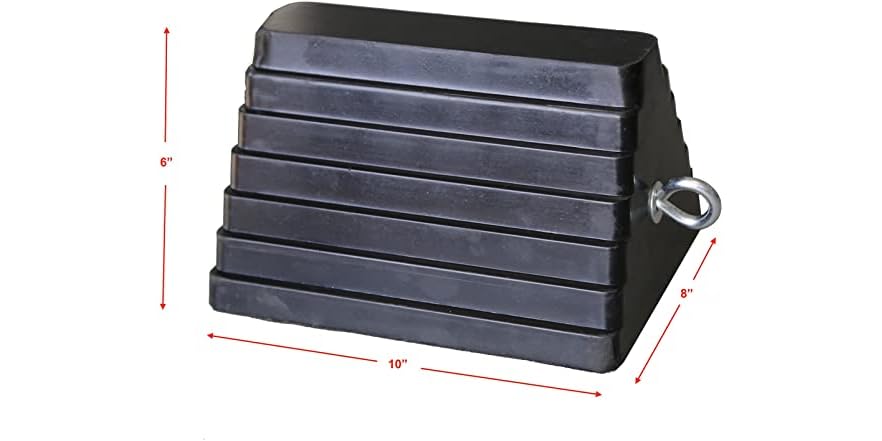 Solid Rubber Heavy Duty Wheel Chock