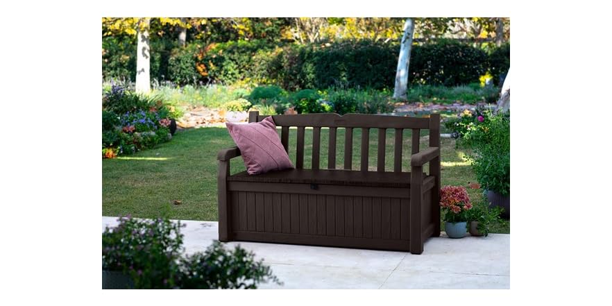 Keter Solana 70 Gallon Storage Bench Deck Box