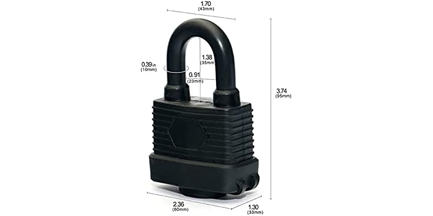 Waterproof Padlocks, Coverd Laminated S