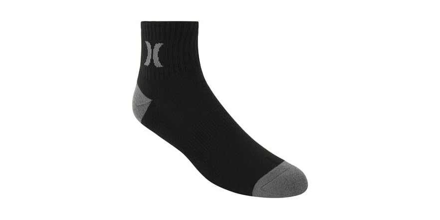 Hurley Men's 12-Pairs Quarter Crew Socks