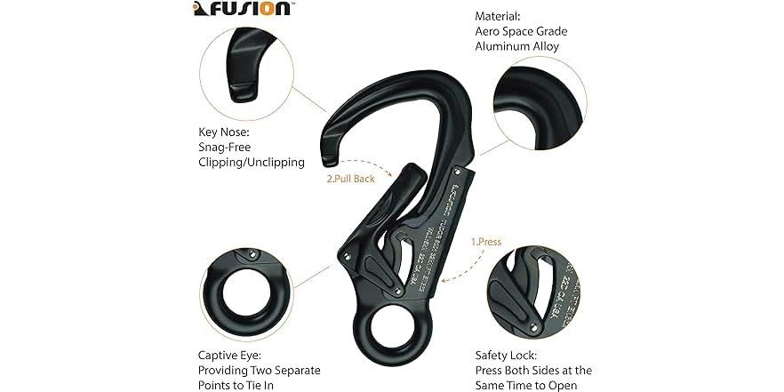 Fusion Climb Aluminum Double Locking Hook