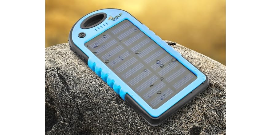 JC Wolf Solar Power Portable Charger 6800mAh - 2 Pack