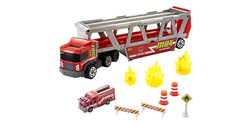 Matchbox Fire Rescue Hauler Playset