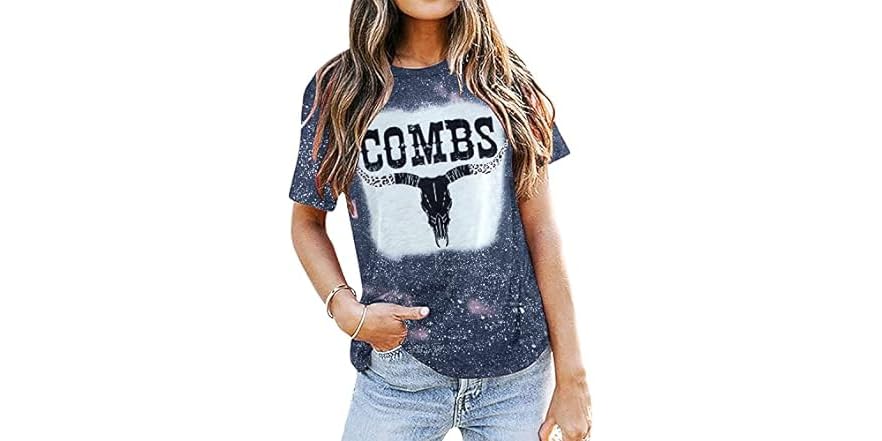Retro Steer Skull Western T-Shirt